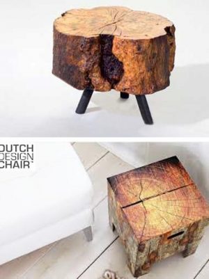 From Log to Keyboard Stools and Stylish Chairs Made of Tree Logs
