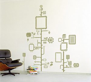 Modern Wallpaper Patterns and Wall Sticker Designs, Decorating with Frames