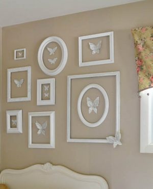 33 White Decorating Ideas, White Picture Frames for Bright Wall Decor
