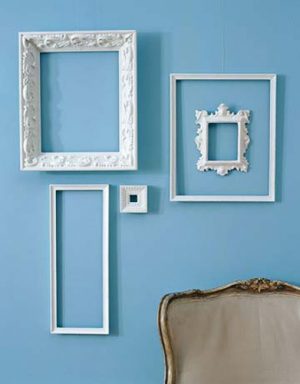 33 White Decorating Ideas, White Picture Frames for Bright Wall Decor
