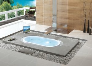 20 Modern Bathroom Designs with Contemporary In Floor Bathroom Tubs