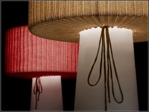 Contemporary Floor Lamps with Knitted Lamp Shades, Unique Lighting ...