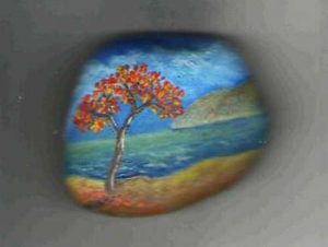 Enhancing Fall Decorating Ideas with Fall Leaves Painted on Rocks
