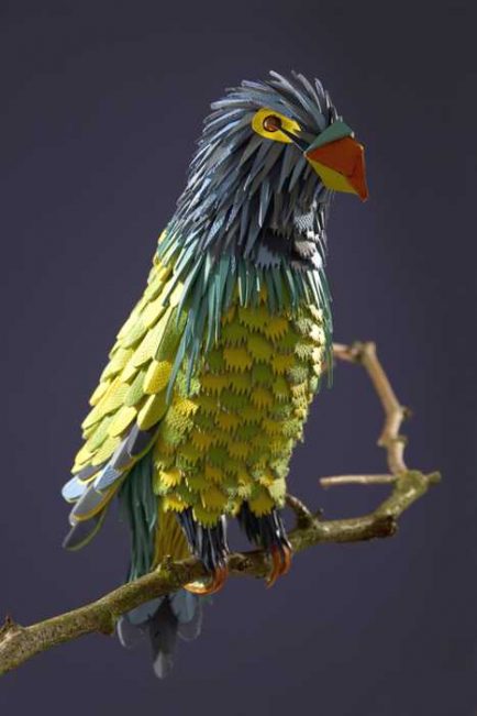 Colorful Leather Parrot by Zim and Zou, Recycling Leather Scraps for ...