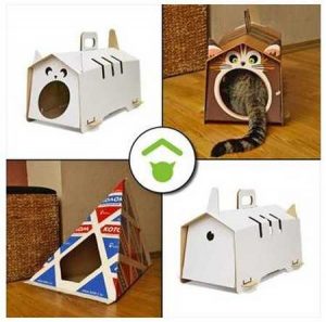 DIY Cardboard Cat Houses, 3 Creative Pet Design Ideas from Kotej
