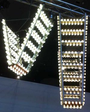 Striking Step Ladder Chandeliers Bring Unique Lighting Fixtures into ...