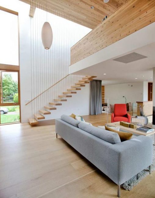 Modern House Design with Warm Wooden Interiors and Modernist Feel