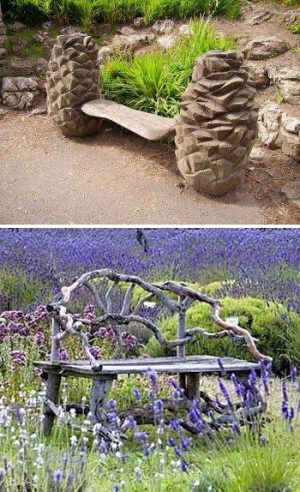 Handmade Garden Benches Adding Rustic Vibe to Backyard Designs
