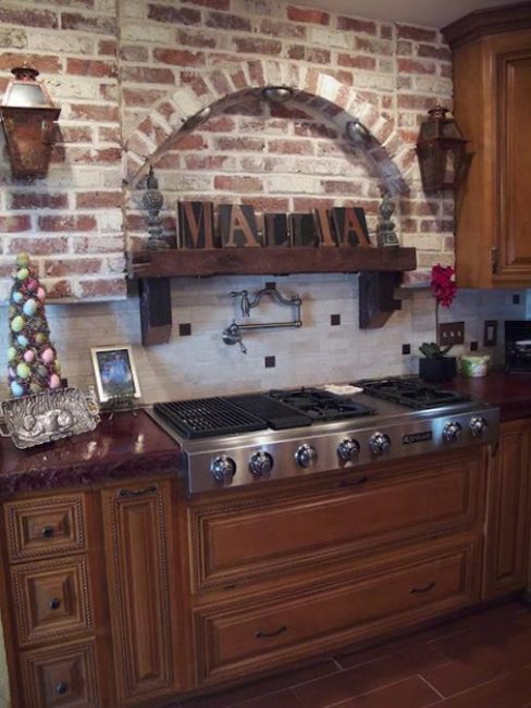 25 Modern Kitchens and Interior Brick Wall Design Ideas