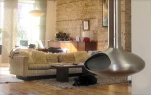 25 Hanging Fireplaces Adding Chic to Contemporary Interior Design