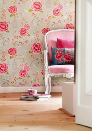 Modern Wallpaper with Colorful Floral Designs for Beautiful Wall Decoration