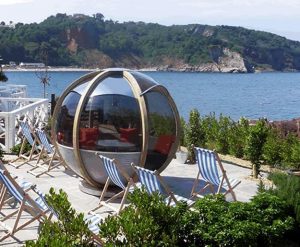 Sphere Garden Houses Adding Contemporary Touch to Backyard Landscaping