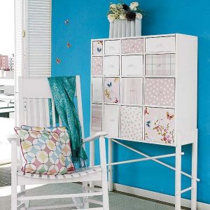 25 Creative Ideas for Storage Furniture Decoration with Modern Wallpaper
