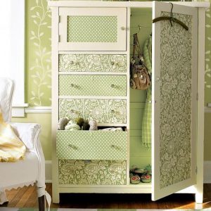 25 Creative Ideas for Storage Furniture Decoration with Modern Wallpaper