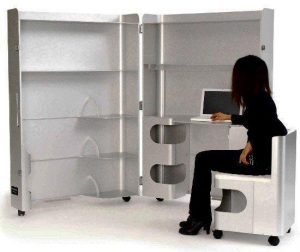 Modern Home Office Furniture on Wheels Allowing Flexible Interior Design