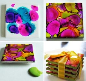 Simple Ceramic Tile Painting Ideas Adding Artworks to Interior Decorating