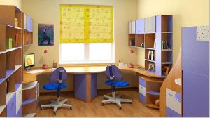 Student Desks Improving Functionality of Modern Kids Room Design