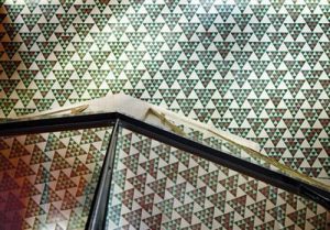 Creative Apartment Ideas Enhanced by Changing Color Triangular Floor Tiles