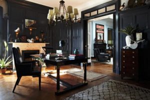 Retro Modern Interior Design Ideas Creating Mysterious Dark Rooms with ...