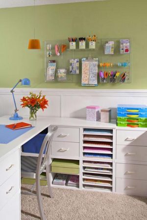 15 Modern Home Office Designs with Corner Furniture in Neutral Colors