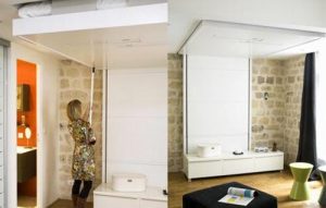 Built Into Ceiling Beds, Space Saving Retractable Beds for Small Spaces