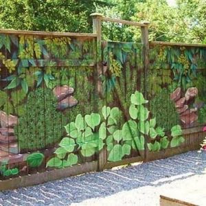 Colorful Painting Ideas for Fences Adding Bright Decorations to Yard ...
