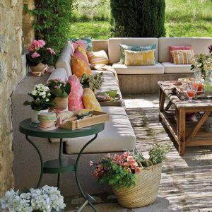 Bringing Bright Color Accents into Outdoor Rooms, Before and After ...