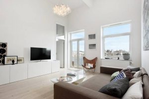 Spacious Interior Design Emphasizing Elegant Loft Living Style with ...