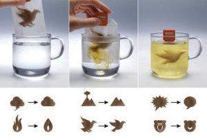 Transforming Tea Bags that Improve Mood, Modern Food Design