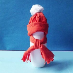 Recycling Plastic Bottles for Last Minute Snowman New Years Eve Party Decor