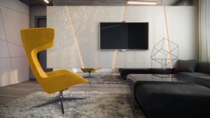 Geometric Objects and Decoration Patterns in Modern Living Room Designs