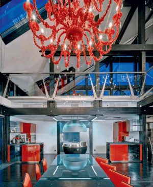 Amazing Architectural Interiors Created with Glass and Red Color