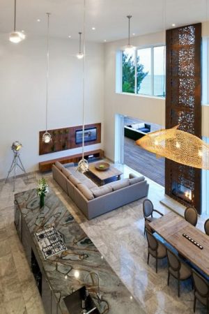 Modern Interior Design with Laser Cut Screen and Beautiful Views of ...