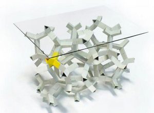 Modern Interior Design with Symbolic Geometric Shapes and Forms