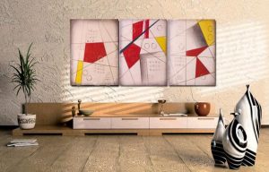 Modern Interior Design with Symbolic Geometric Shapes and Forms