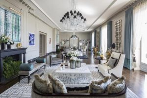 Modern Interior Design with Symbolic Geometric Shapes and Forms