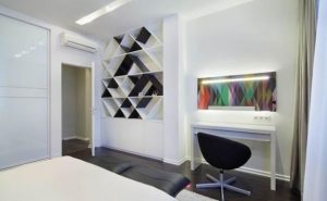 Modern Interior Design with Symbolic Geometric Shapes and Forms