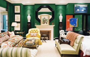 Green Wallpapers and Wall Paint Colors in Malachite Hues