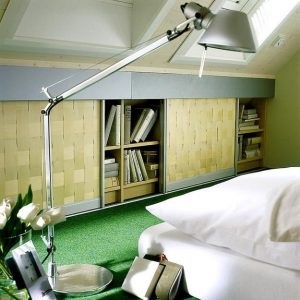 Contemporary Storage Organization for Small Spaces under Sloped Ceiling ...