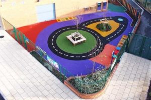 Wetpour Safe Surfacing for Bright and Playful Backyard Designs