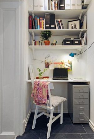 22 Space Saving Storage Ideas for Elegant Small Home Office Designs