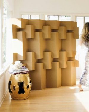 Simple Beauty of DIY Cardboard Decorative Screens and Room Dividers