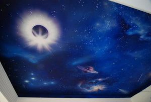 Mysterious Star Ceiling Designs Made with Stretch Ceiling Film and LED ...