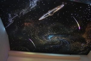 Mysterious Star Ceiling Designs Made with Stretch Ceiling Film and LED ...