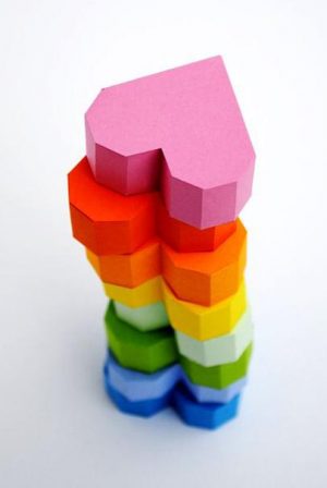 3d Hearts Decorations and Gift Boxes, Valentines Day Paper Crafts for ...