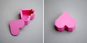 3d Hearts Decorations and Gift Boxes, Valentines Day Paper Crafts for ...