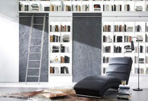 25 Modern Home Library Designs with Ladders and Stairs