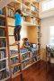 25 Modern Home Library Designs with Ladders and Stairs