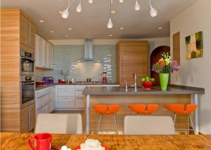 Peninsula Kitchen Designs with Integrated High Seating Areas and Bar ...