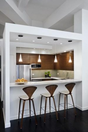 Peninsula Kitchen Designs with Integrated High Seating Areas and Bar ...
